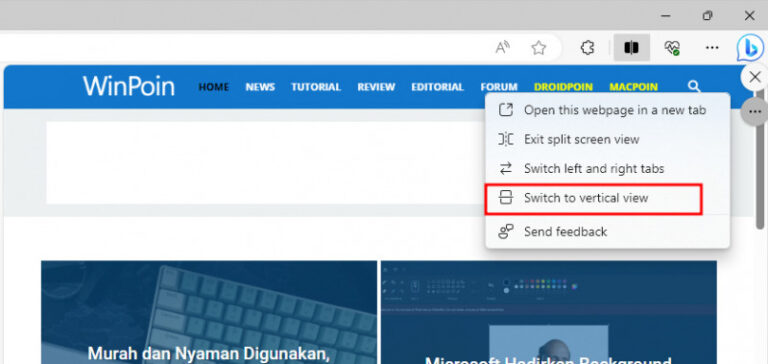 Fitur Split Screen Vertical Kini Tersedia di Microsoft Edge Dev | WinPoin