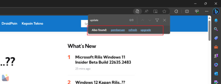 Microsoft Edge 118 Dirilis, Hadirkan Find on Page Baru! | WinPoin