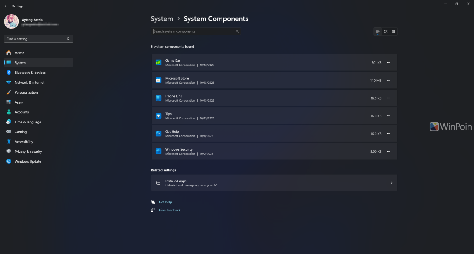 Microsoft Mulai Pisahkan Aplikasi System Component di Windows 11 | WinPoin