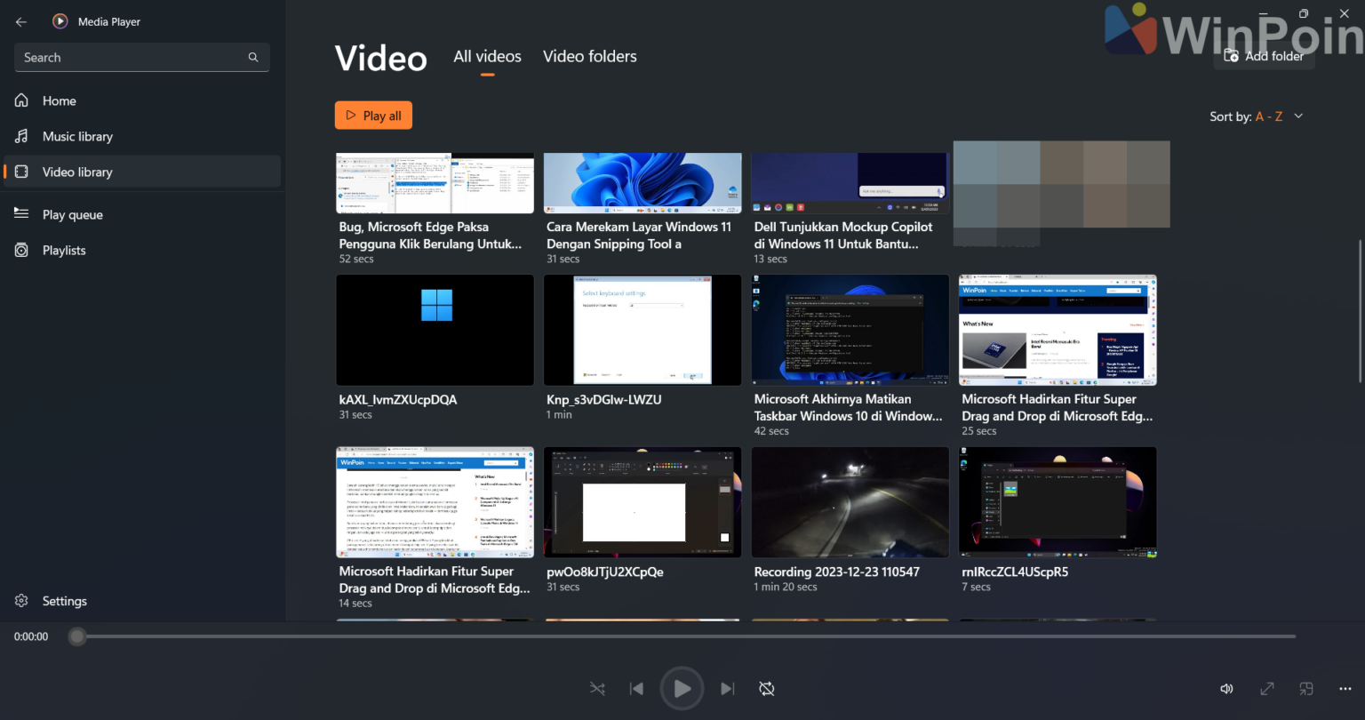 Cara Tambahkan Folder Library di Media Player Windows 11 | WinPoin