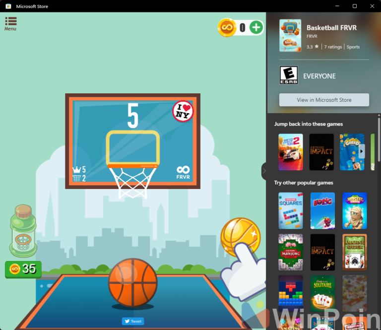 Mencoba Game Arcade Yang Ada di Microsoft Store | WinPoin