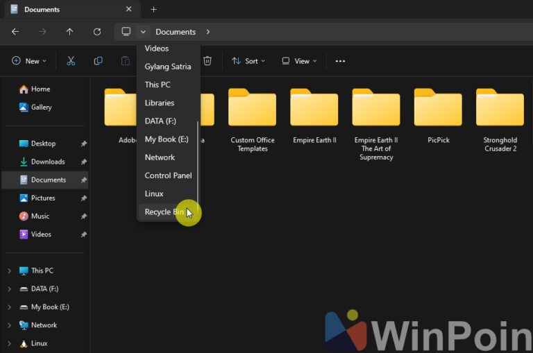 Cara Menambahkan Recycle Bin ke File Explorer Windows 11 | WinPoin