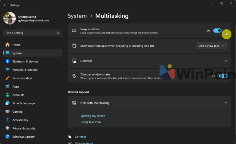 Cara Nonaktifkan Experience Snap Layout Baru di Windows 11 | WinPoin