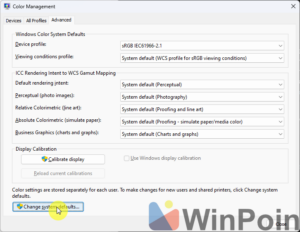 Cara Mengubah Color Profile di Windows 11 | WinPoin