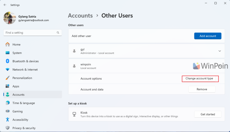 Cara Menambahkan Akun Baru di Windows 11 | WinPoin