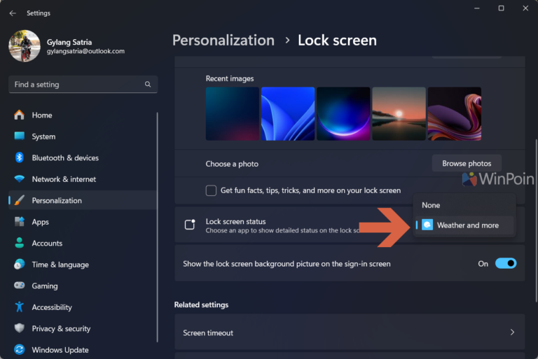 Cara Menampilkan Widget Weather di Lockscreen Windows 11 | WinPoin