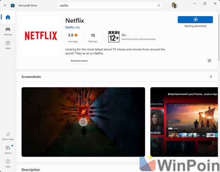 Resmi, Netflix di Microsoft Store Jadi Aplikasi Web! | WinPoin