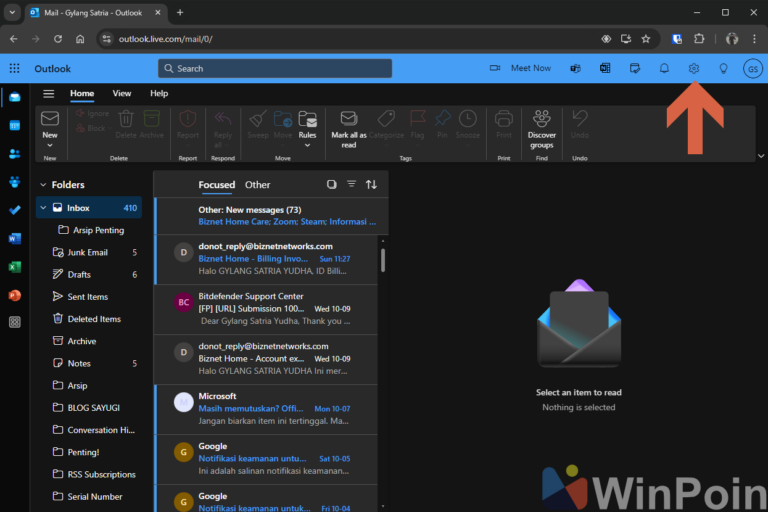 Cara Nonaktifkan Focused Inbox di Outlook Web | WinPoin