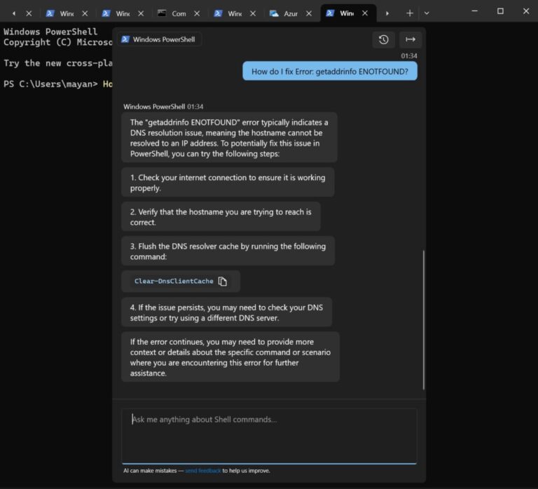 Microsoft Uji AI Terminal Chat di Windows Terminal | WinPoin