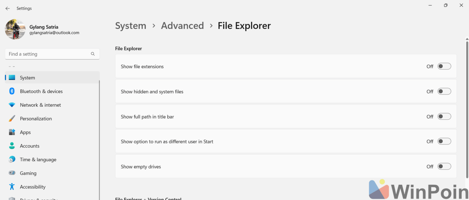 Mengintip Halaman Advanced di Settings Windows 11 | WinPoin