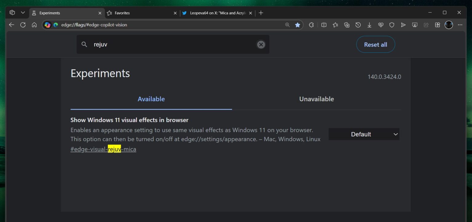 Balik Lagi, Microsoft Kembalikan Mica Effect di Edge | WinPoin