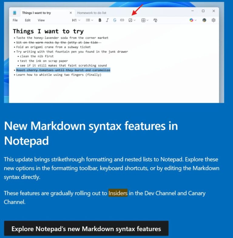 Microsoft Mulai Uji Fitur Attachment Gambar di Notepad | WinPoin