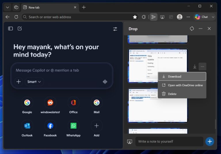 Fitur Drop di Edge Akan Disuntik Mati! | WinPoin